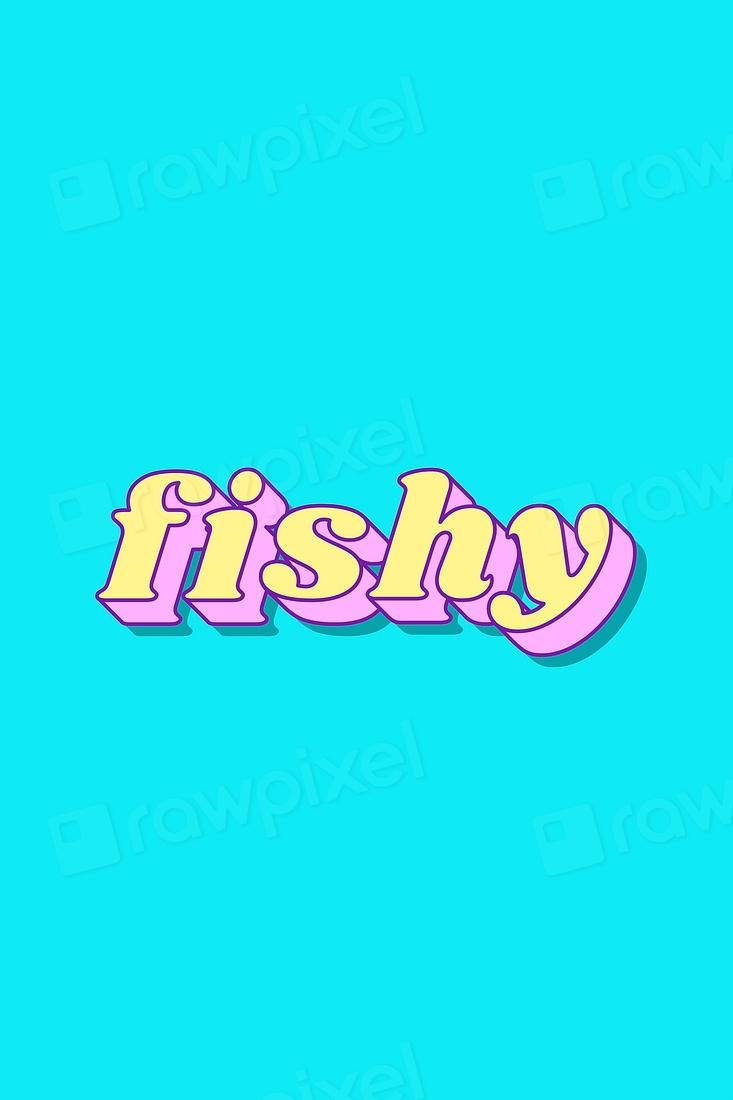 Fishy slang bold typography vector | Premium Vector - rawpixel