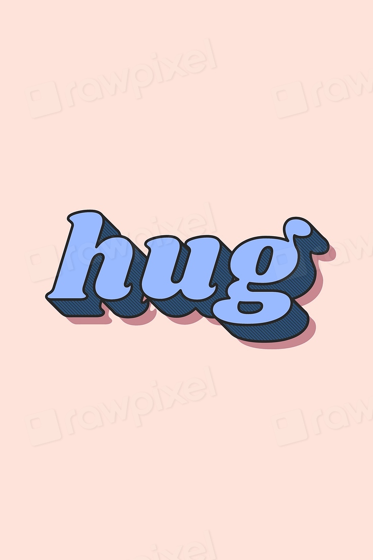 Hug text retro bold font | Free Photo - rawpixel