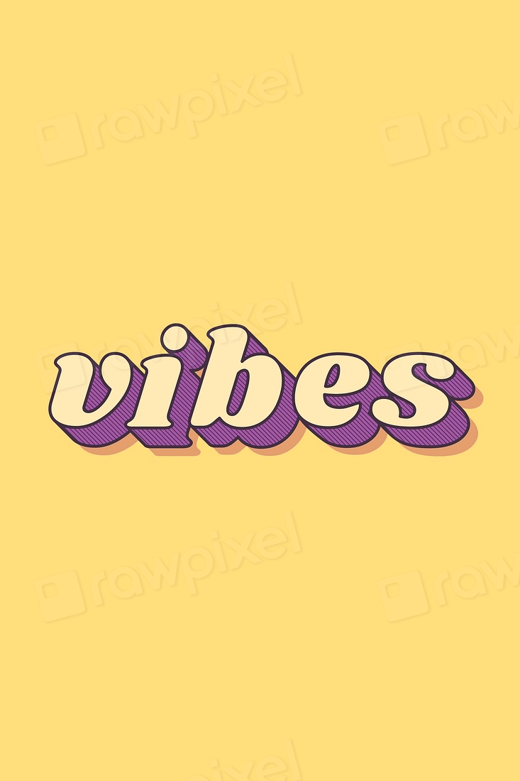Vibes word retro bold font | Free Photo - rawpixel