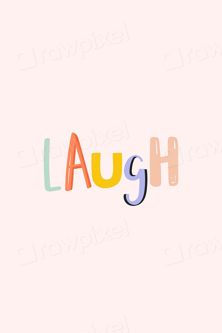 Laugh psd doodle font lettering | Premium PSD - rawpixel