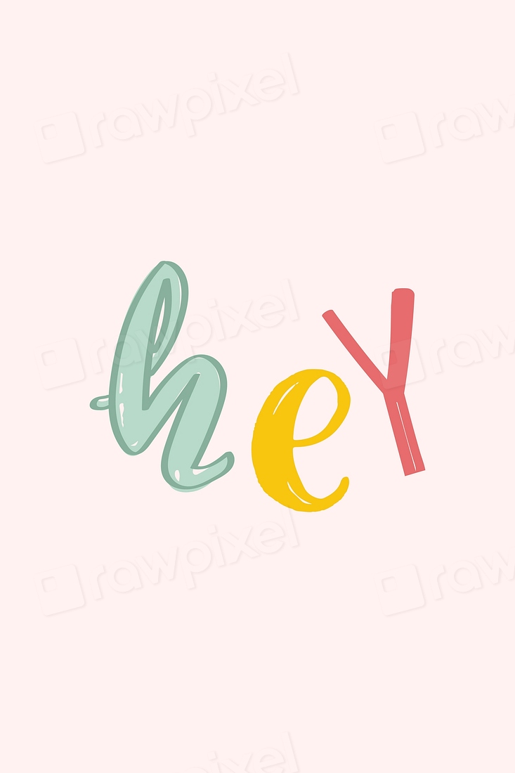 Hey doodle typography vector kids | Premium Vector - rawpixel