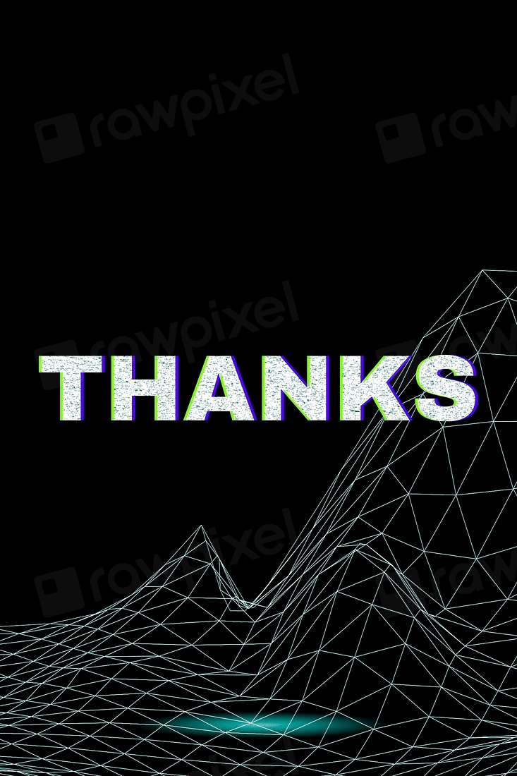 Futuristic neon thanks synthwave grid | Free Photo - rawpixel