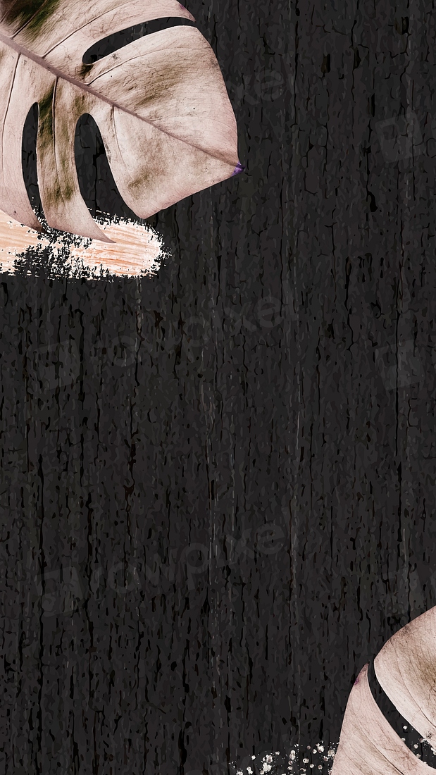 Metallic monstera leaf pattern mobile | Premium Vector - rawpixel