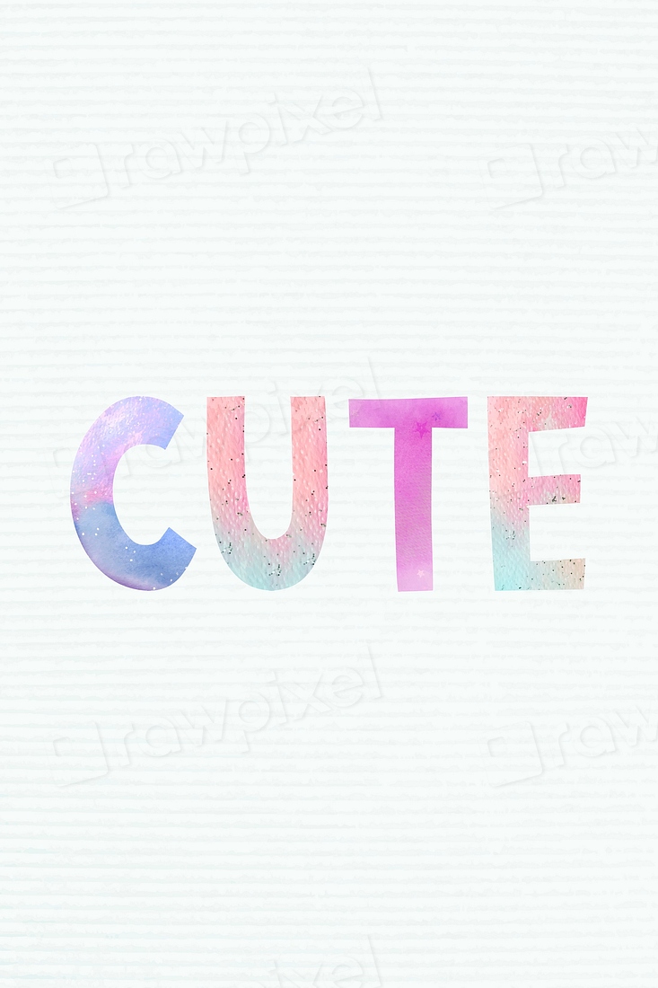 Watercolor pastel cute word clipart | Free Photo - rawpixel