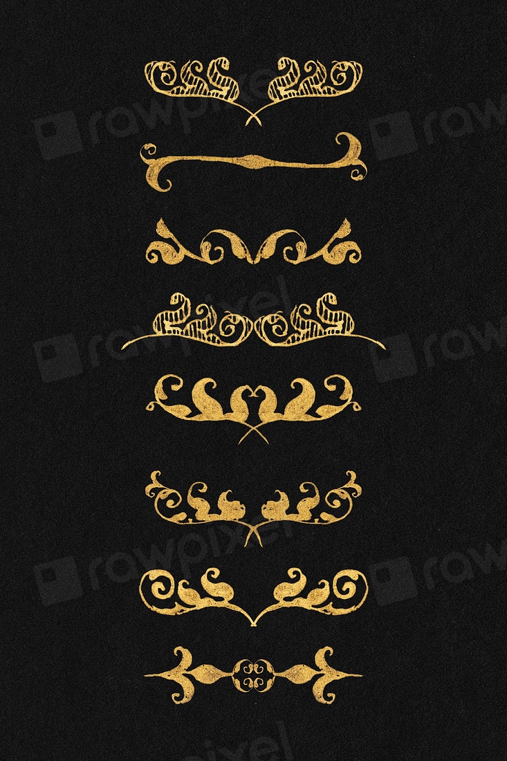 Vintage gold divider psd element | Premium PSD - rawpixel