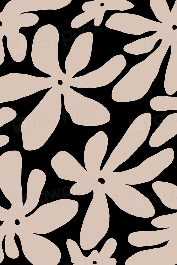 Beige floral pattern background, flower | Premium Vector - rawpixel
