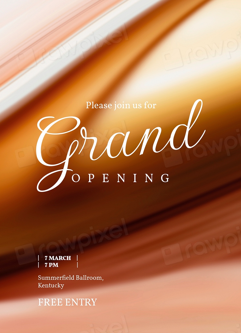 Grand opening invitation card template, | Premium PSD Template - rawpixel