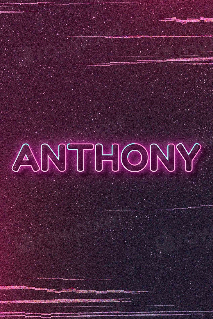 Anthony word art vector neon | Free Photo - rawpixel