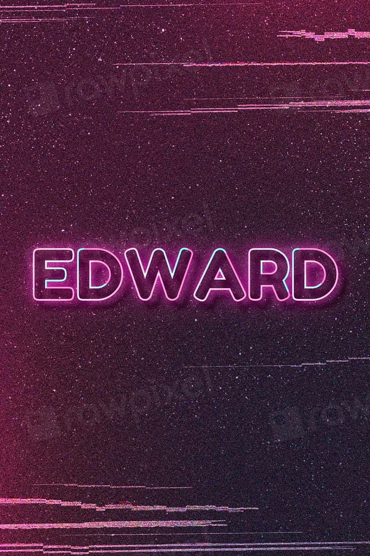 Edward word art vector neon | Free Photo - rawpixel