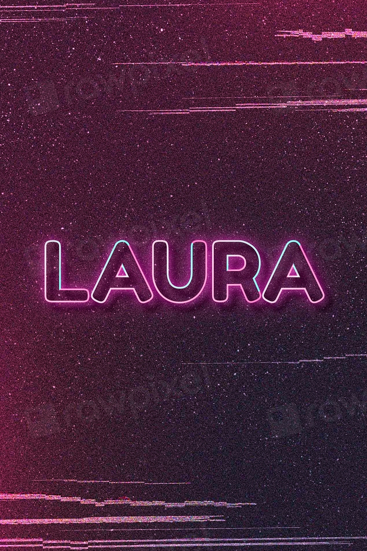 Laura word art vector neon | Free Photo - rawpixel
