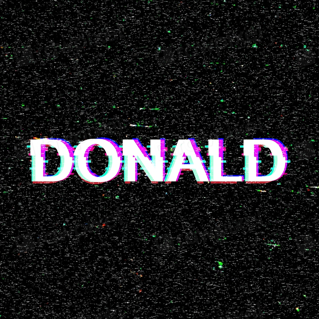 Donald name typography glitch effect | Free Photo - rawpixel