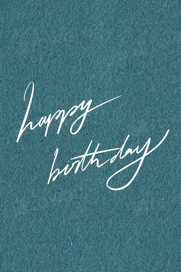 Minimal happy birthday script vector | Premium Vector - rawpixel
