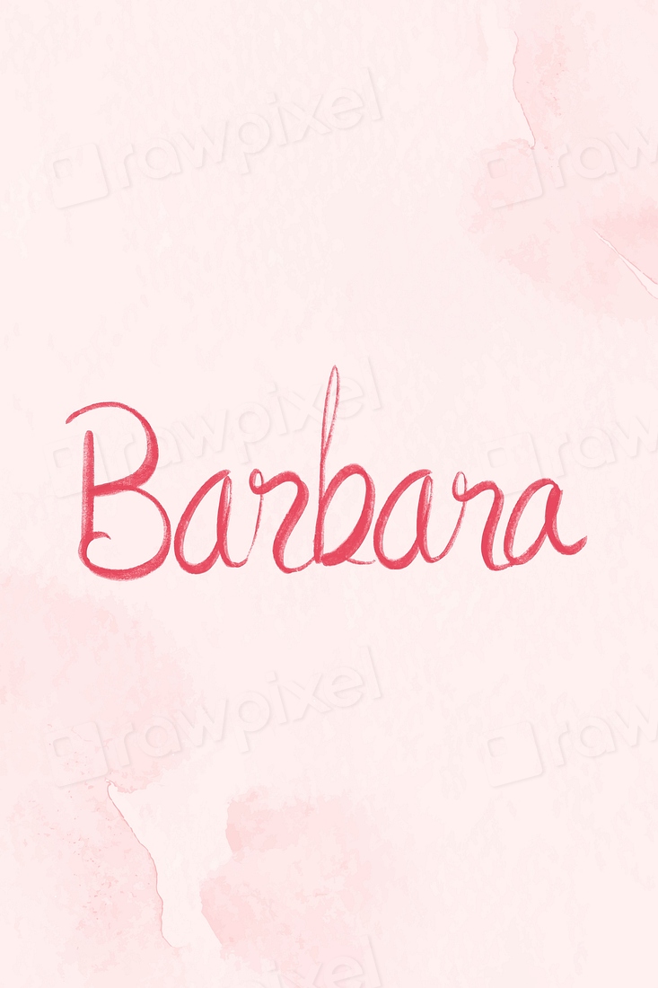 Pink Barbara name vector word | Premium Vector - rawpixel
