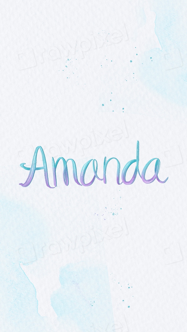 Amanda two tone name typography | Free Photo - rawpixel