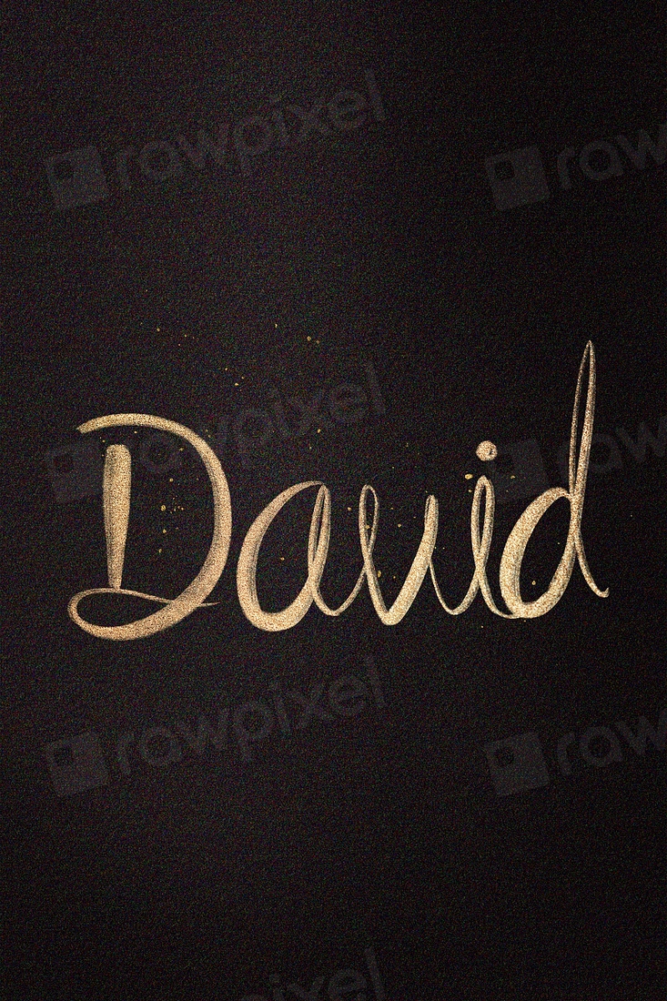 Gold David name cursive handwriting | Free Photo - rawpixel