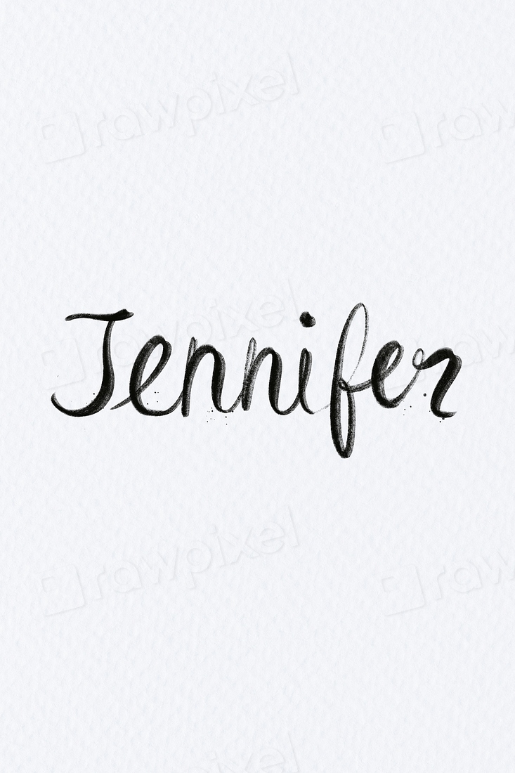 Hand drawn Jennifer font typography | Free Photo - rawpixel