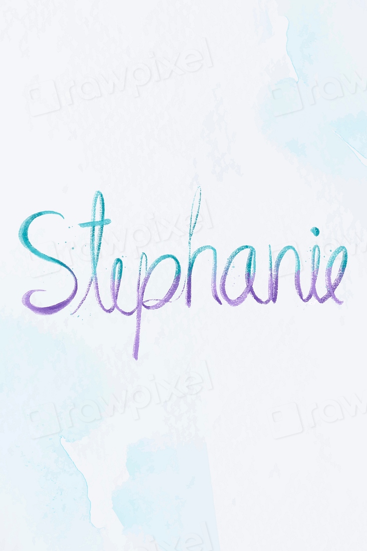 Stephanie female vector name calligraphy | Premium Vector - rawpixel