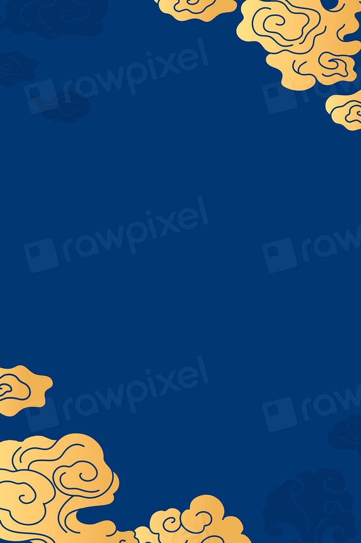 Blue cloud background, gold phone | Free Photo - rawpixel
