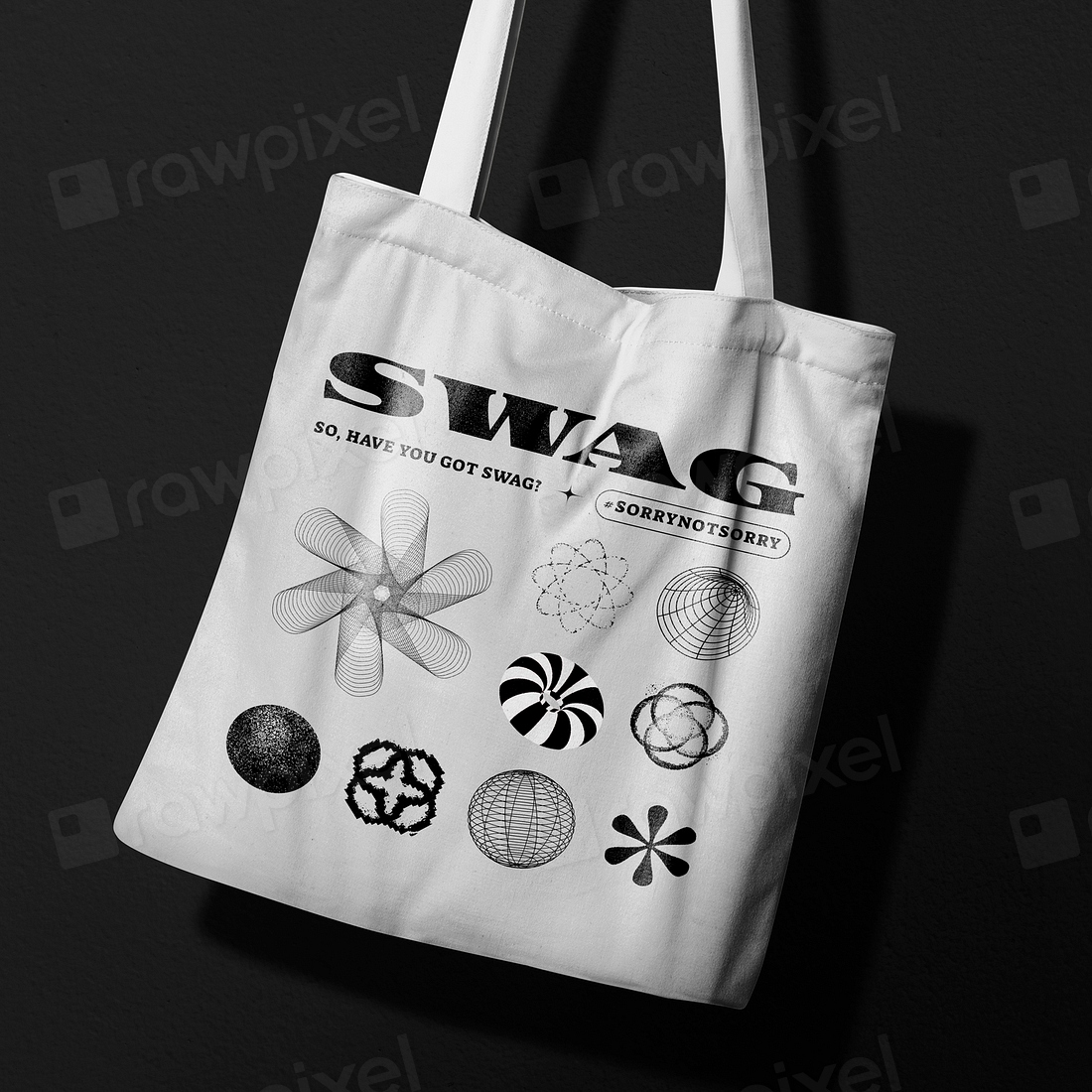 Tote bag mockup, geometric shape | Premium PSD Mockup - rawpixel