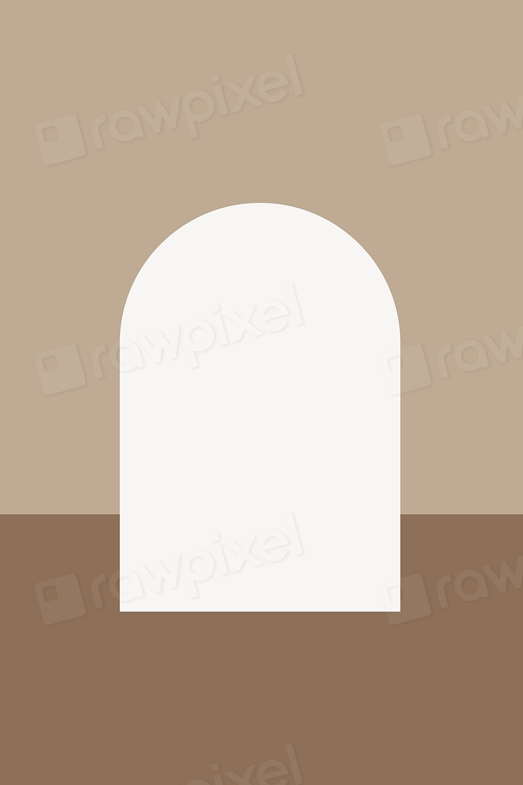 Brown arch frame collage element, | Premium Vector - rawpixel