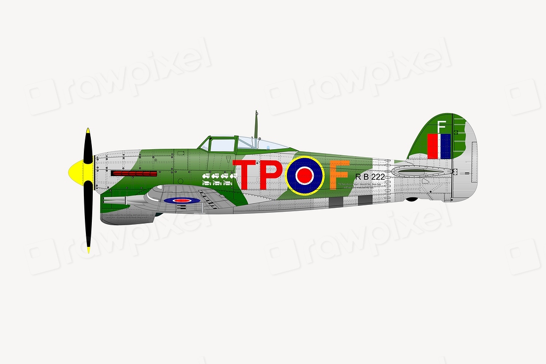 Supermarine spitfire collage element illustration | Free Vector - rawpixel