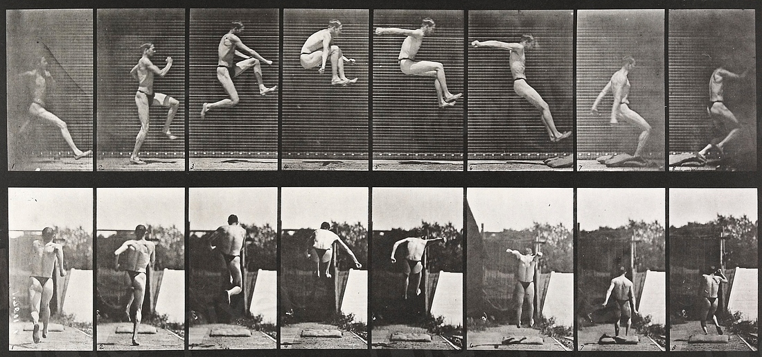 Jumping, running, broad jump. portfolio | Free Photo - rawpixel