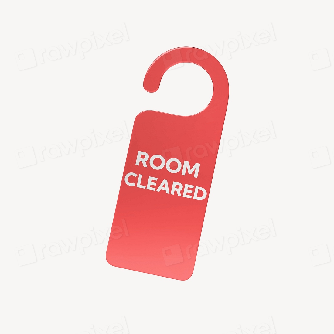 Door tag mockup, red 3D | Premium PSD Mockup - rawpixel