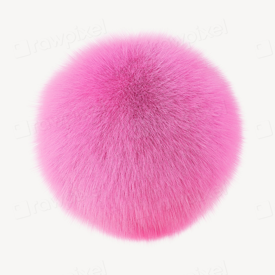 Pink fluffy ball, 3D rendering | Premium Photo - rawpixel