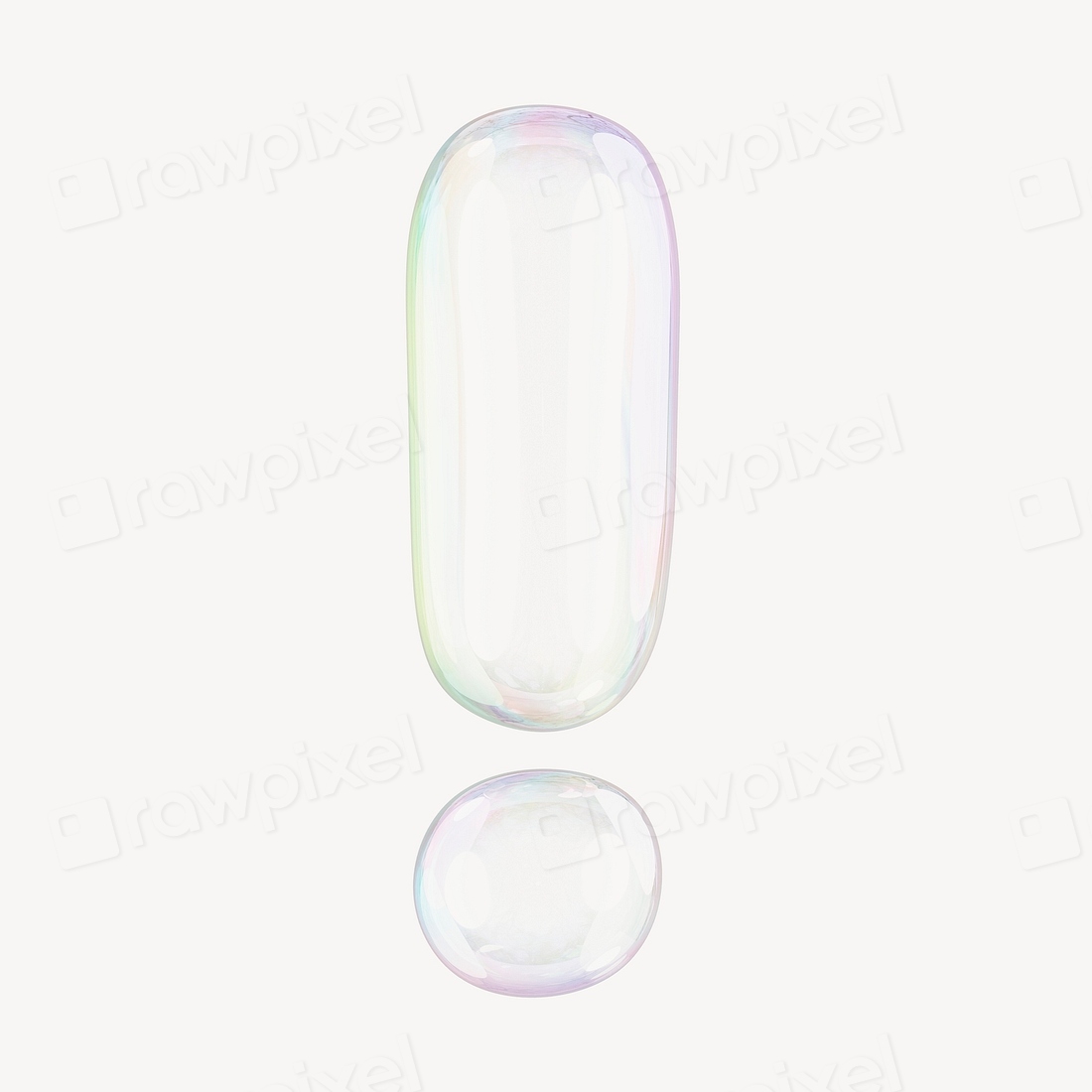 Exclamation mark symbol, 3D transparent | Premium PSD - rawpixel