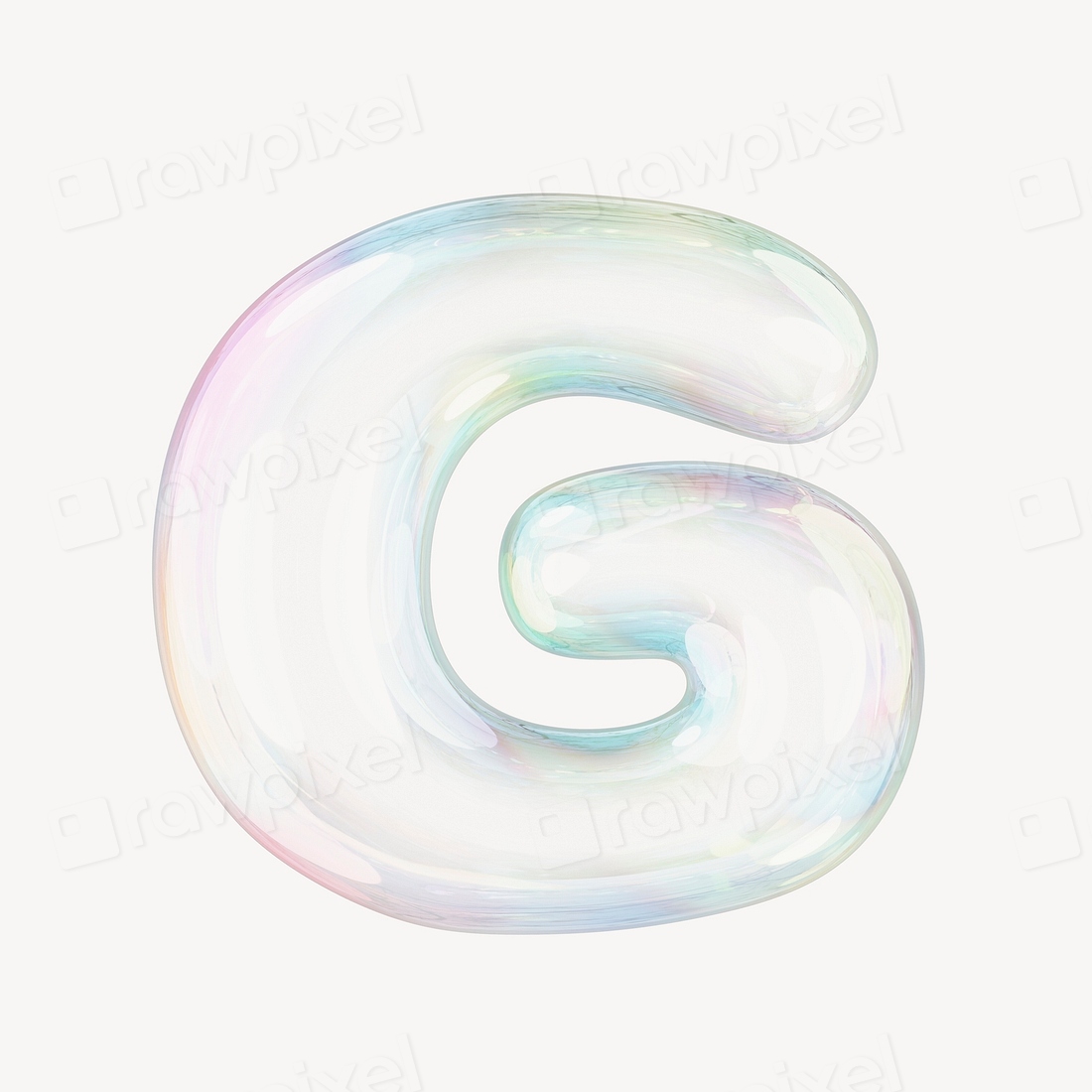 G letter, 3D transparent holographic | Premium PSD - rawpixel