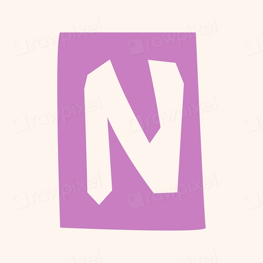 N letter paper cut alphabet | Free Photo - rawpixel