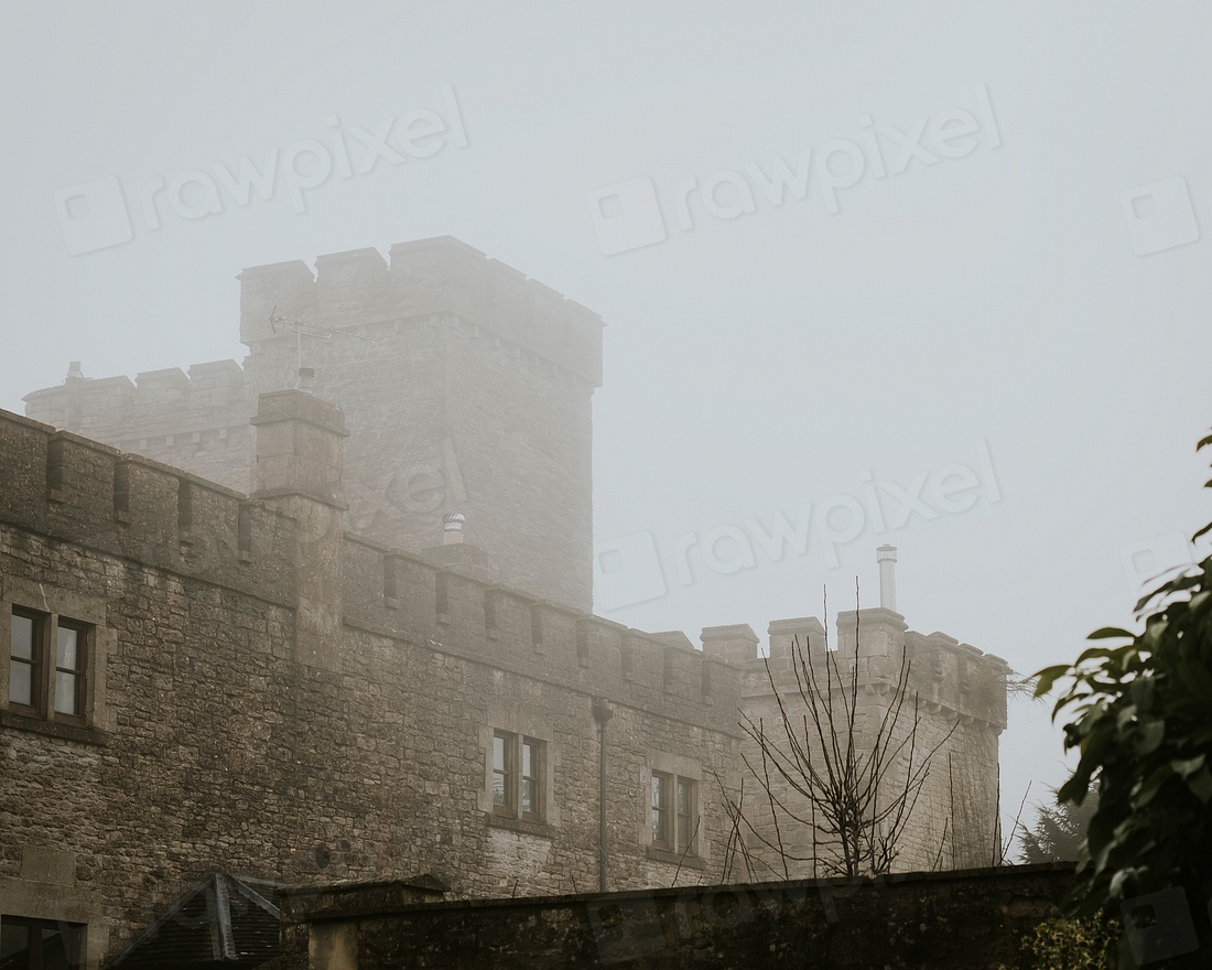 Aesthetic foggy castle, European architecture | Premium Photo - rawpixel
