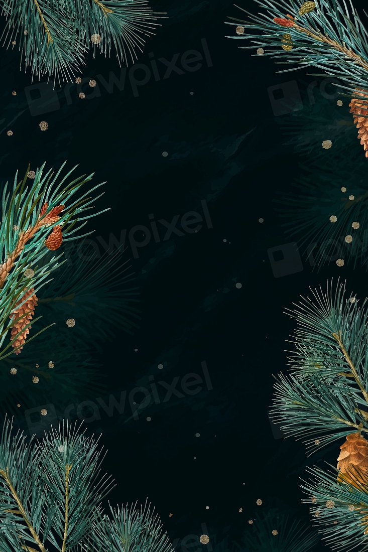 Christmas tree frame black background | Premium Photo - rawpixel
