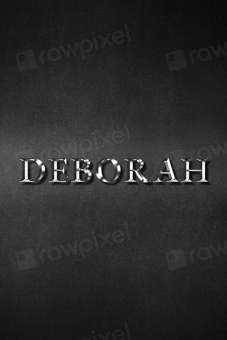 Deborah typography silver metallic effect | Free Photo - rawpixel