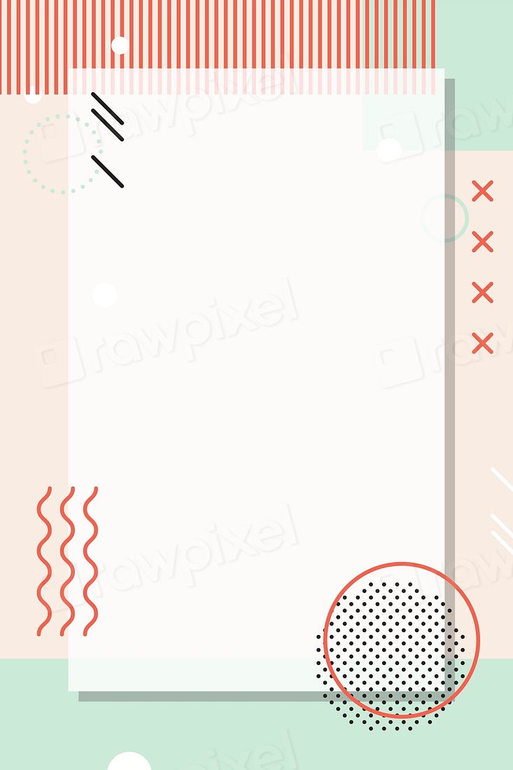 Beige memphis frame background, rectangle | Premium Photo - rawpixel