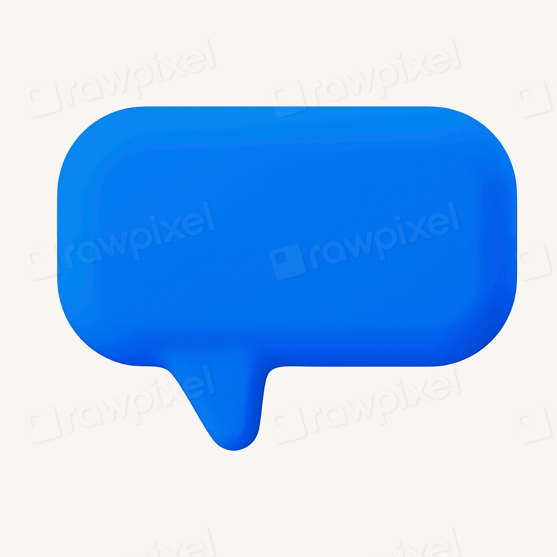 Blue speech bubble, 3D rendering | Premium PSD - rawpixel