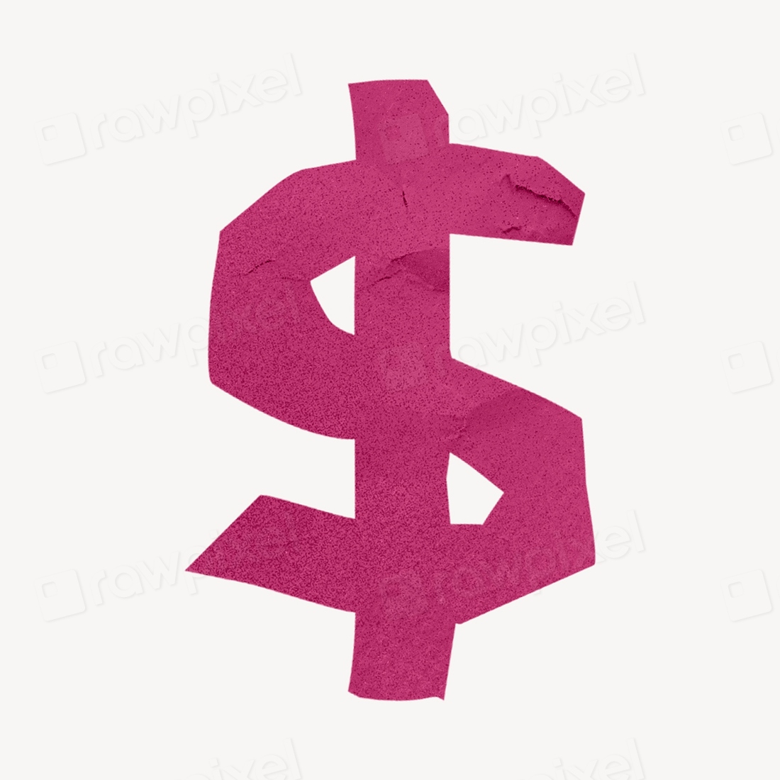 Dollar sign, pink paper texture | Premium PSD - rawpixel