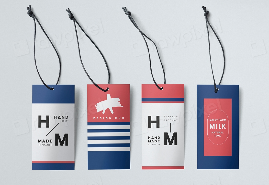 Marine inspired fashion tags mockup | Premium PSD Mockup - rawpixel
