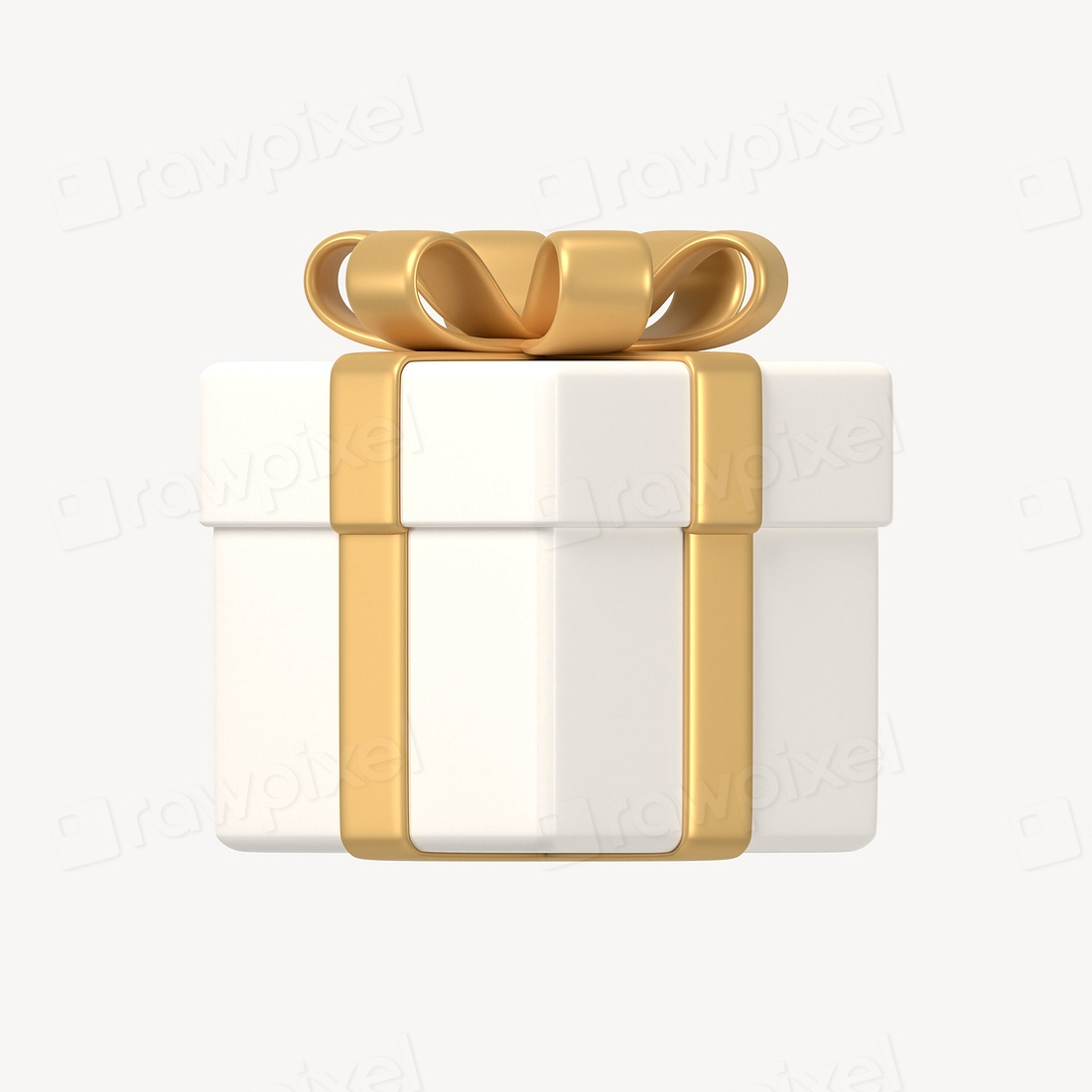 White gift box clipart, 3d | Premium PSD - rawpixel