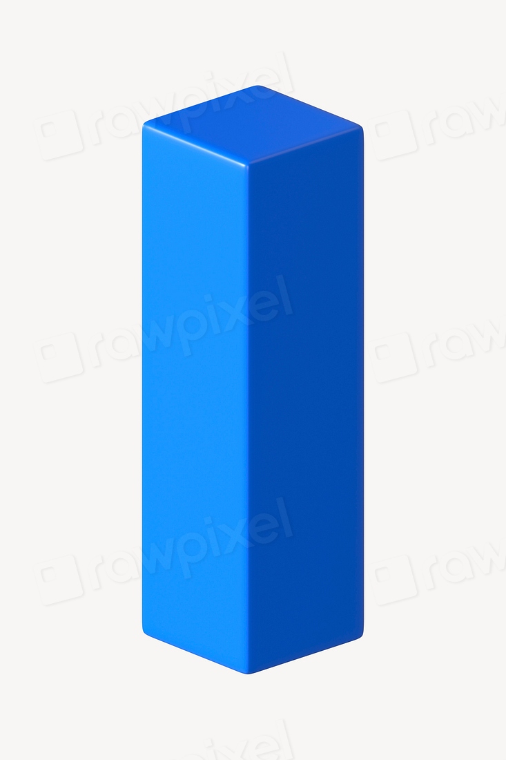 3D blue cuboid, geometric shape | Free Photo - rawpixel