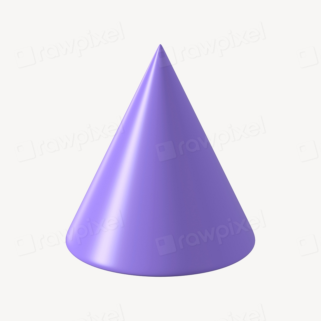 3D purple cone shape, geometric | Premium PSD - rawpixel