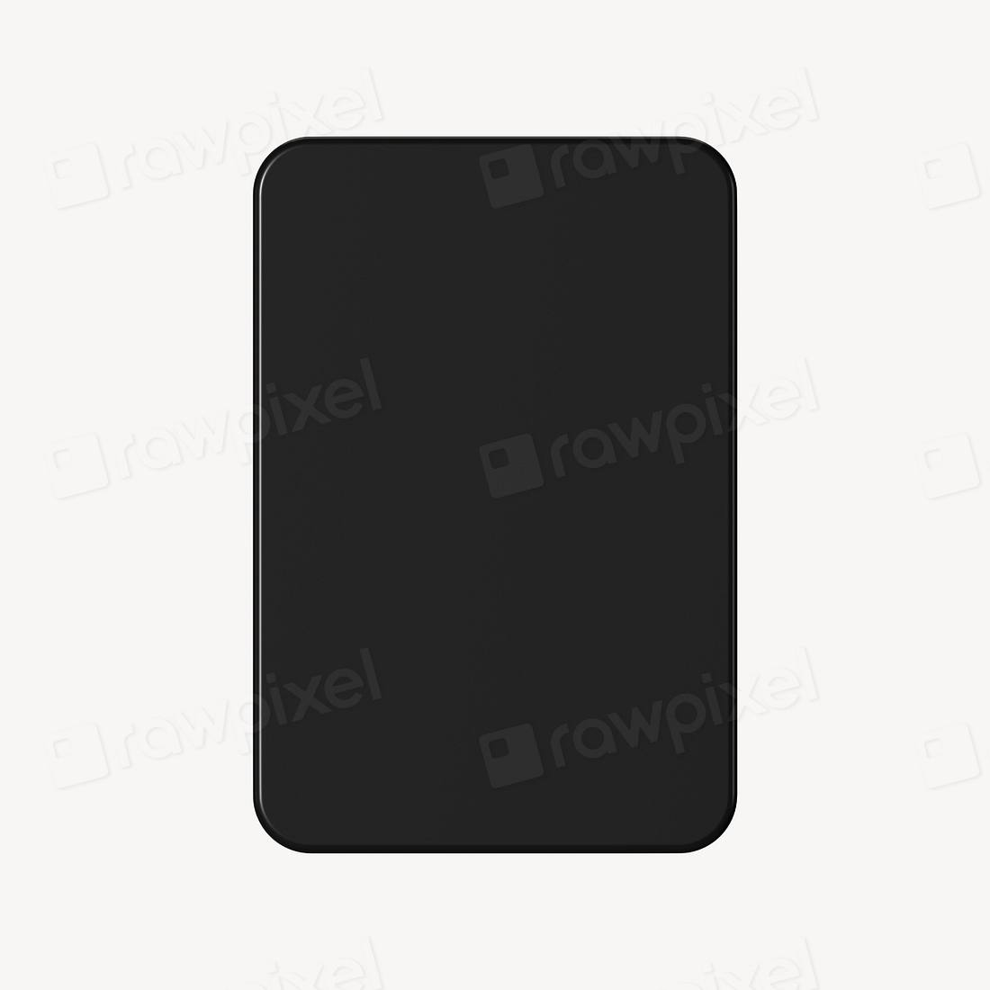 3D black rectangle shape, geometric | Premium PSD - rawpixel