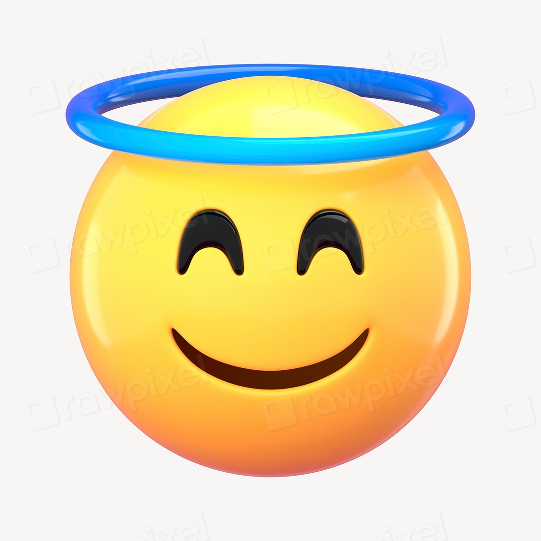 3D angel face emoticon, social | Free Photo Illustration - rawpixel