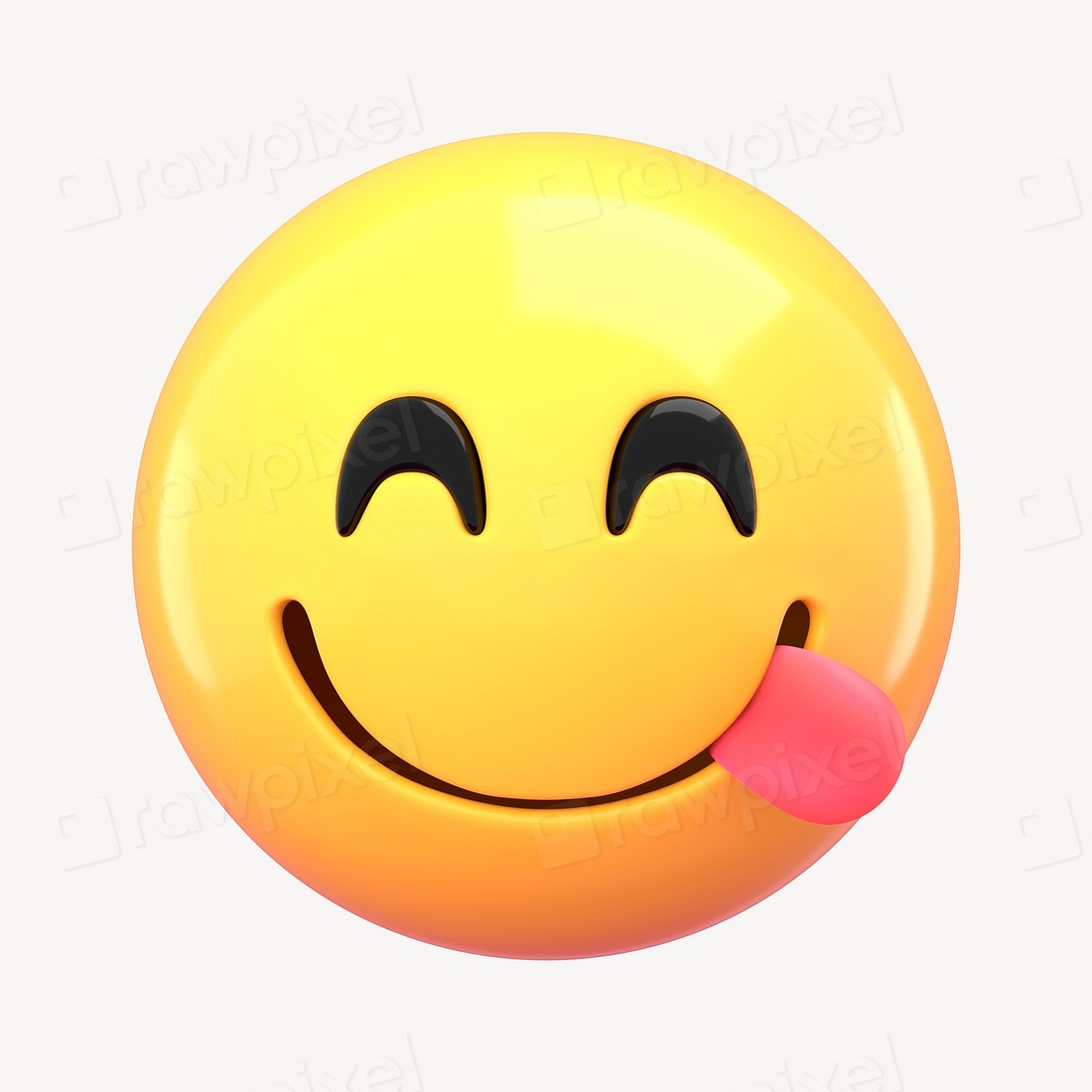 3D yummy face emoticon clipart | Premium PSD - rawpixel