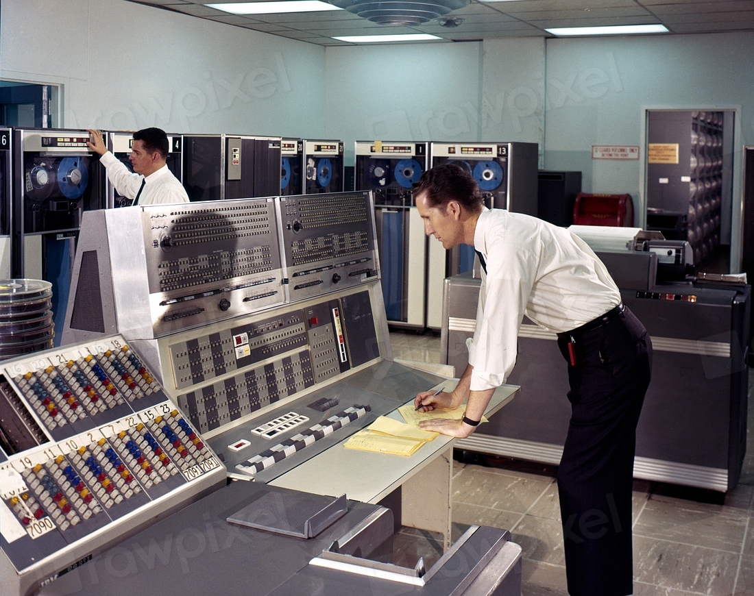 Computer Room Oak Ridge 1960s | Free Photo - rawpixel