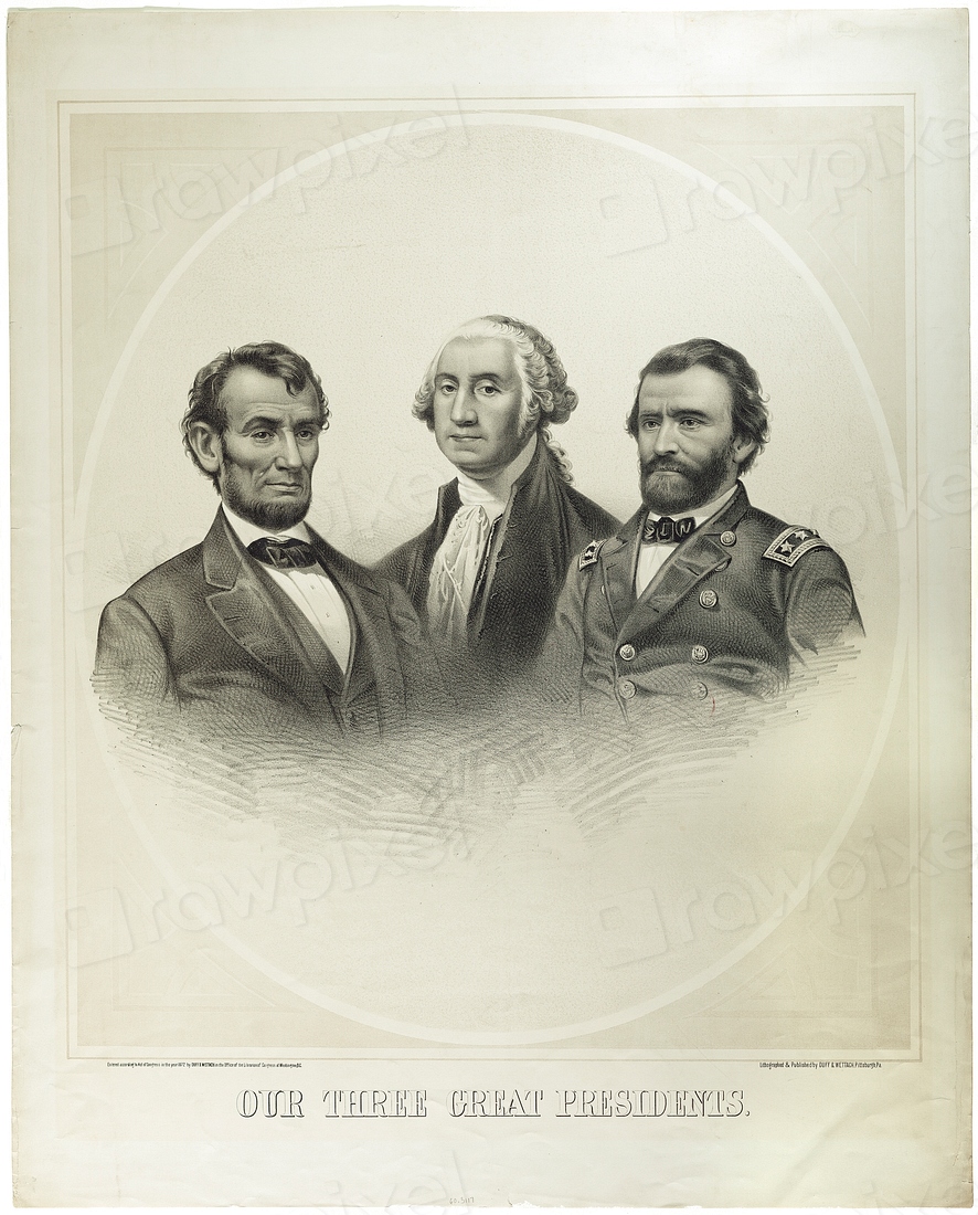 Our Three Great Presidents, Smithsonian | Free Photo Illustration ...