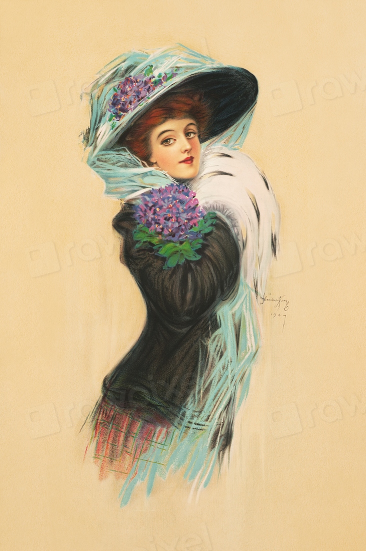 Violet (1907) Hamilton King. Original | Free Photo Illustration - rawpixel