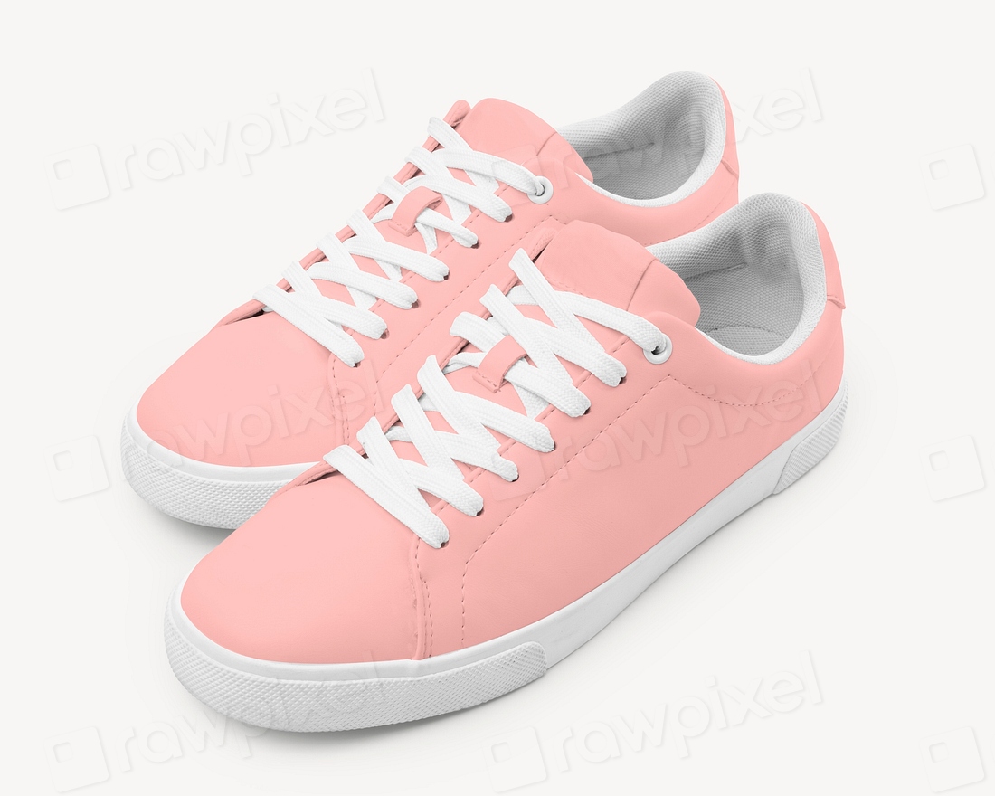 Pink sneakers mockup, editable footwear | Premium PSD Mockup - rawpixel