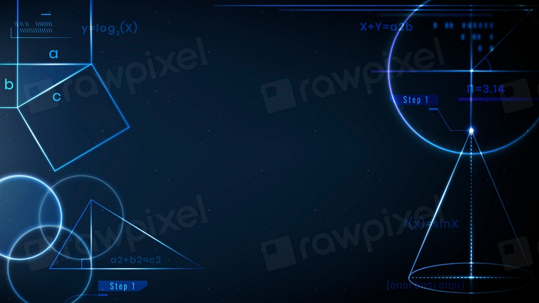 Mathematic desktop wallpaper, dark blue | Premium Photo - rawpixel