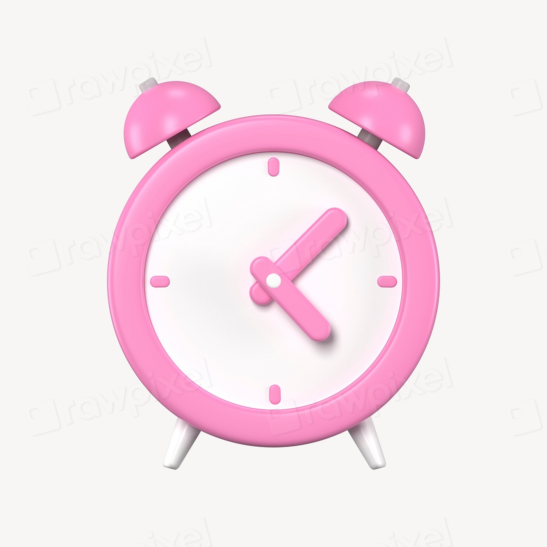 Pink alarm clock 3d clipart, | Premium PSD - rawpixel